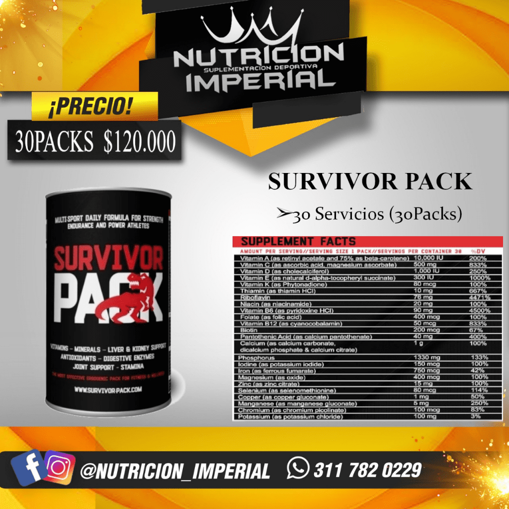 SURVIVOR PACK 30 SERV | NUTRICION IMPERIAL 2025